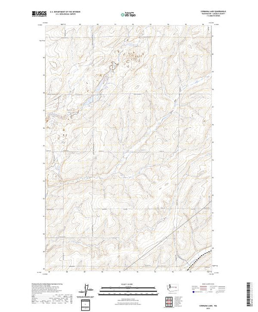 US Topo 7.5-minute map for Cormana Lake WA – American Map Store