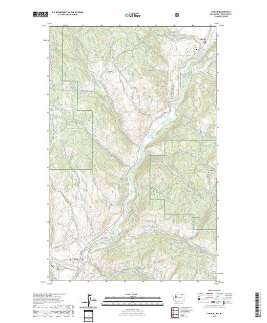 US Topo 7.5-minute map for Curlew WABC – American Map Store