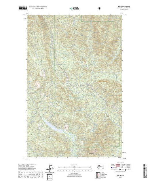 US Topo 7.5-minute map for Day Lake WA – American Map Store