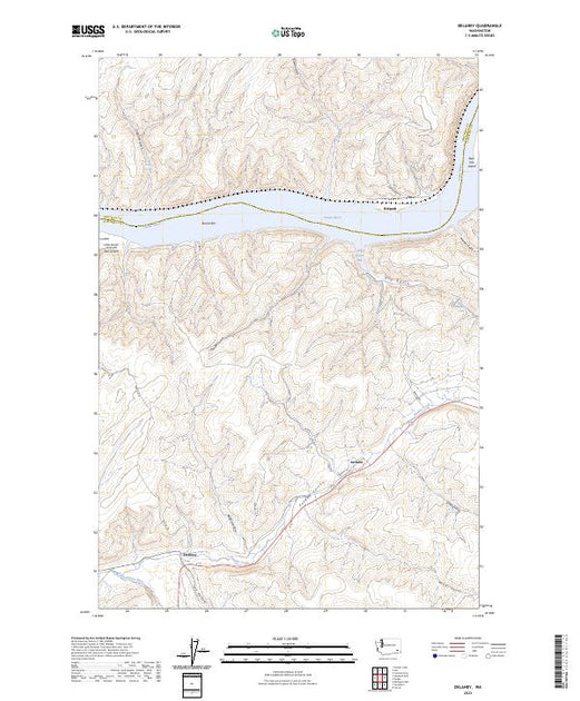 US Topo 7.5-minute map for Delaney WA – American Map Store