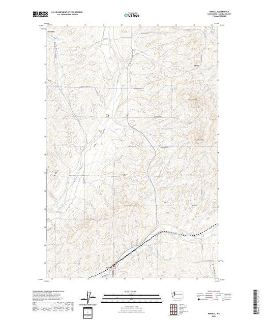 US Topo 7.5-minute map for Edwall WA – American Map Store