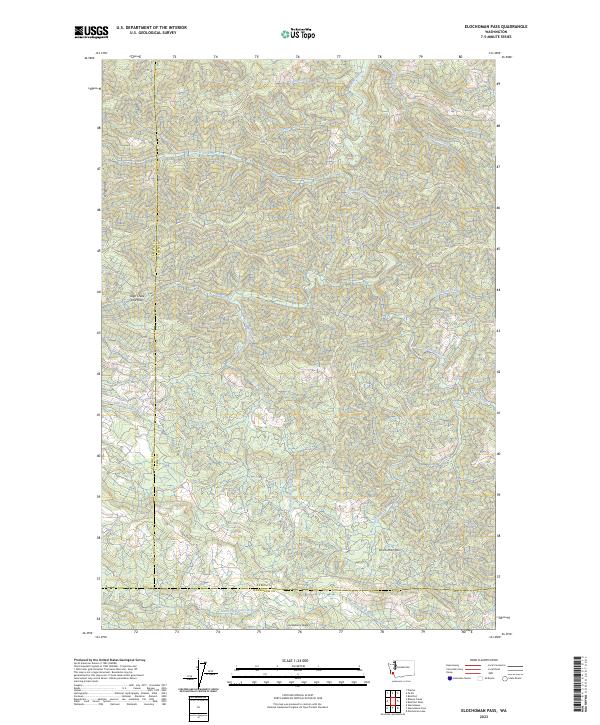 US Topo 7.5-minute map for Elochoman Pass WA – American Map Store