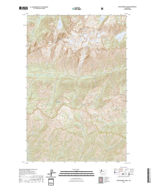 US Topo 7.5-minute map for Enchantment Lakes WA – American Map Store