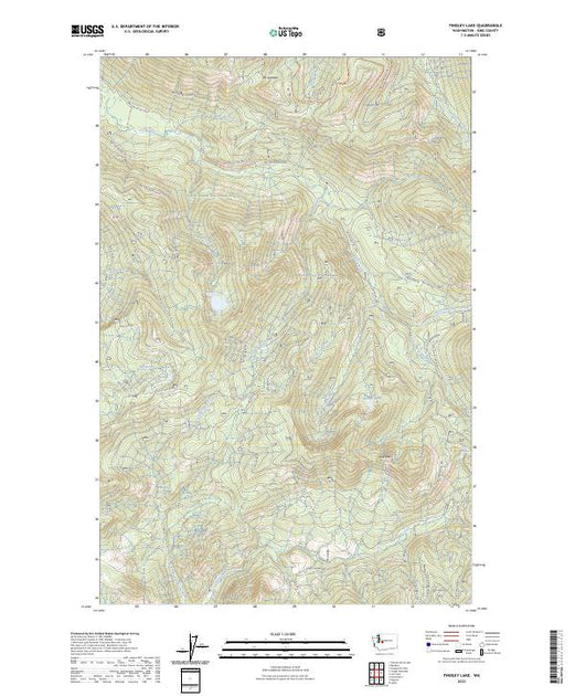 US Topo 7.5-minute map for Findley Lake WA – American Map Store