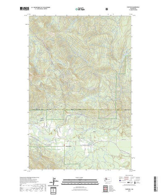 US Topo 7.5-minute map for Fortson WA – American Map Store