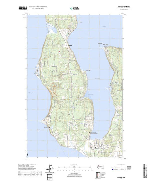 US Topo 7.5-minute map for Freeland WA – American Map Store