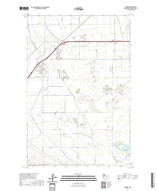 US Topo 7.5-minute map for George WA – American Map Store