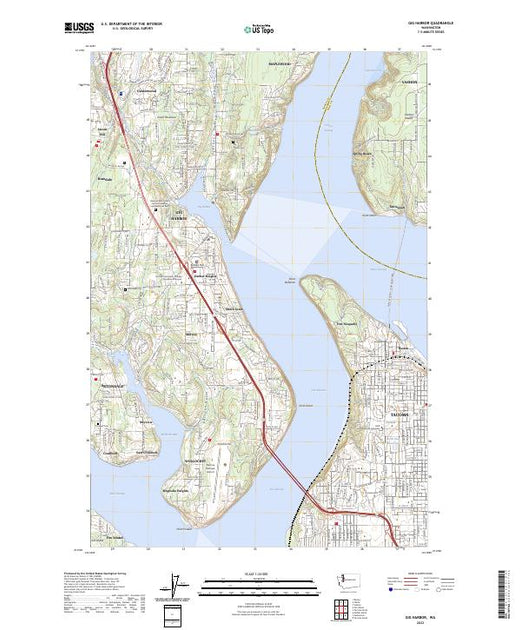 US Topo 7.5-minute map for Gig Harbor WA – American Map Store