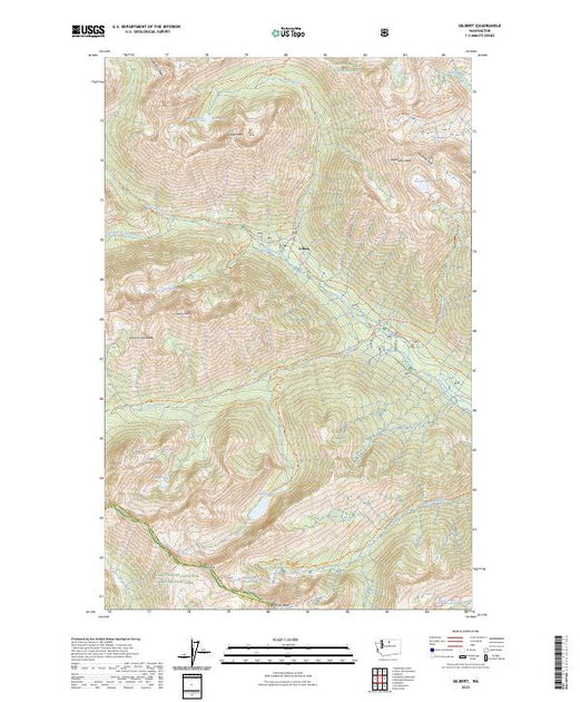 US Topo 7.5-minute map for Gilbert WA – American Map Store