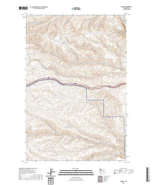 US Topo 7.5-minute map for Ginkgo WA – American Map Store