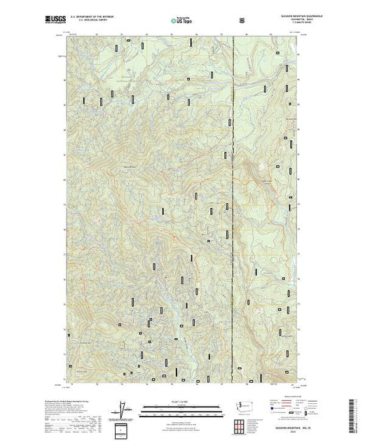 US Topo 7.5-minute map for Gleason Mountain WAID – American Map Store