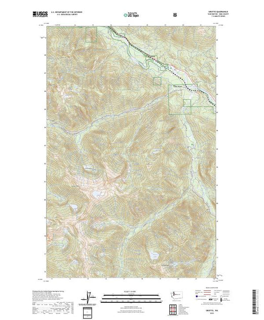 US Topo 7.5-minute map for Grotto WA – American Map Store