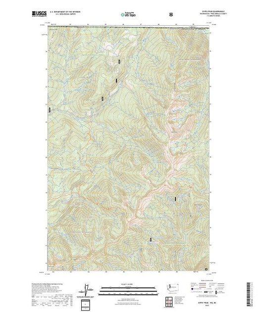 US Topo 7.5-minute map for Gypsy Peak WABC – American Map Store