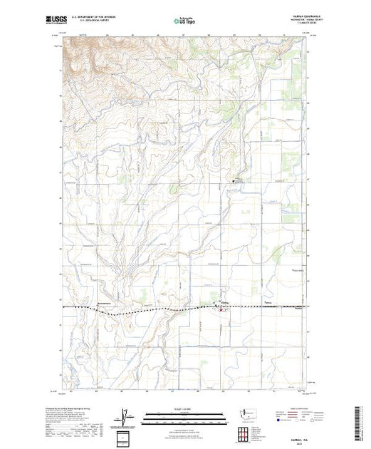 US Topo 7.5-minute map for Harrah WA – American Map Store