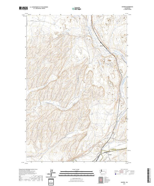 US Topo 7.5-minute map for Hooper WA – American Map Store
