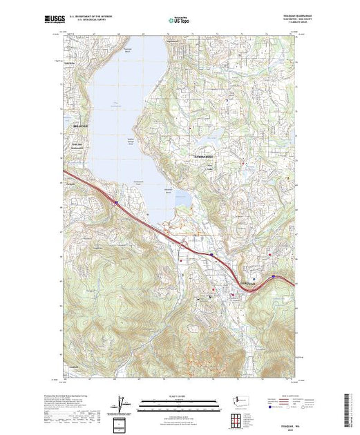 US Topo 7.5-minute map for Issaquah WA – American Map Store