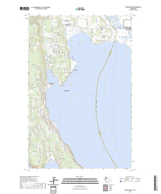 US Topo 7.5-minute map for Juniper Beach WA – American Map Store