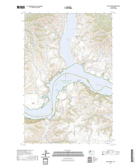 US Topo 7.5-minute map for Keller Ferry WA – American Map Store