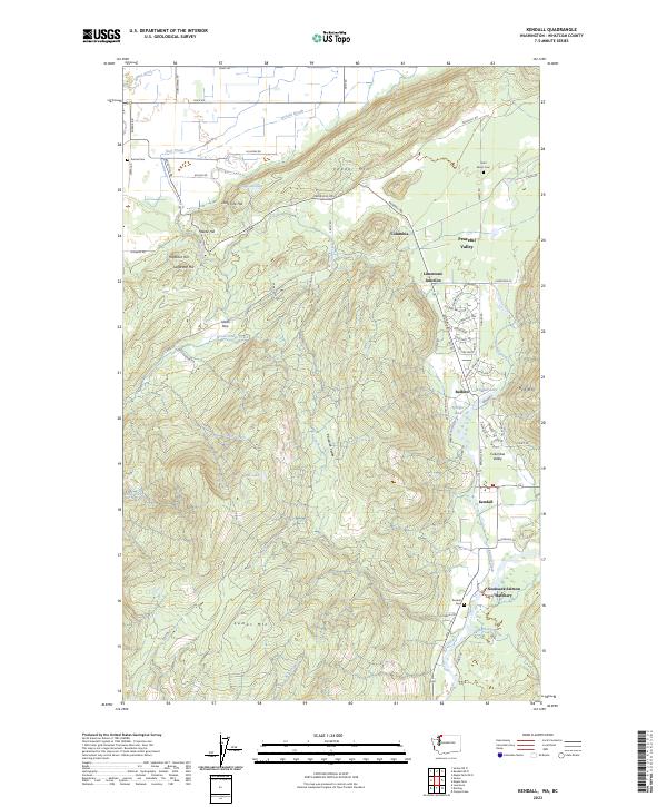 US Topo 7.5-minute map for Kendall WABC – American Map Store