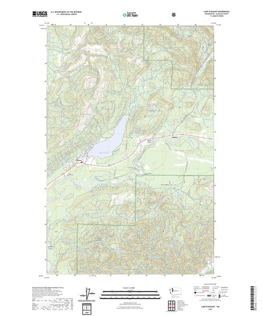 US Topo 7.5-minute map for Lake Pleasant WA – American Map Store
