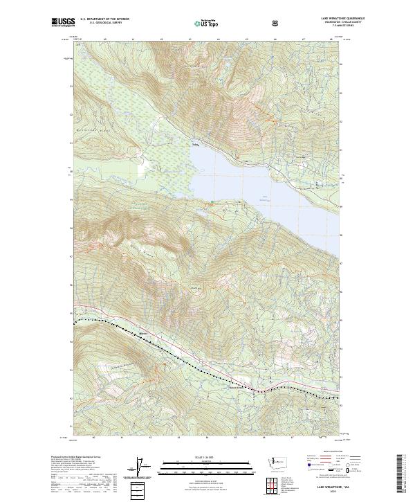 US Topo 7.5-minute map for Lake Wenatchee WA – American Map Store