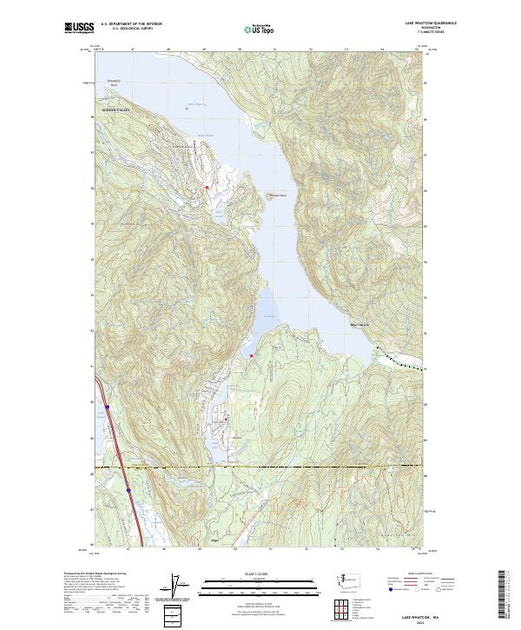 US Topo 7.5-minute map for Lake Whatcom WA – American Map Store