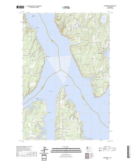 US Topo 7.5-minute map for Longbranch WA – American Map Store