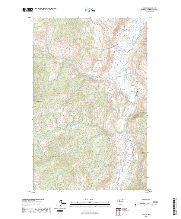 US Topo 7.5-minute map for Loomis WA – American Map Store