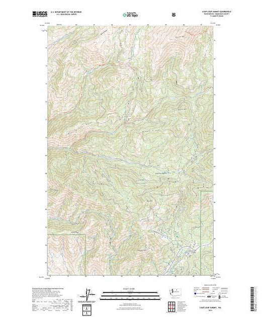 US Topo 7.5-minute map for Loup Loup Summit WA – American Map Store