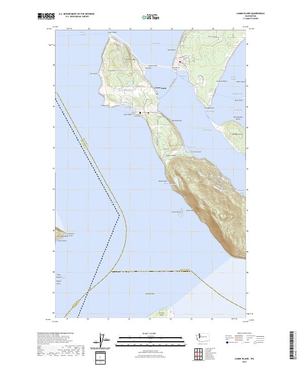 US Topo 7.5-minute map for Lummi Island WA – American Map Store