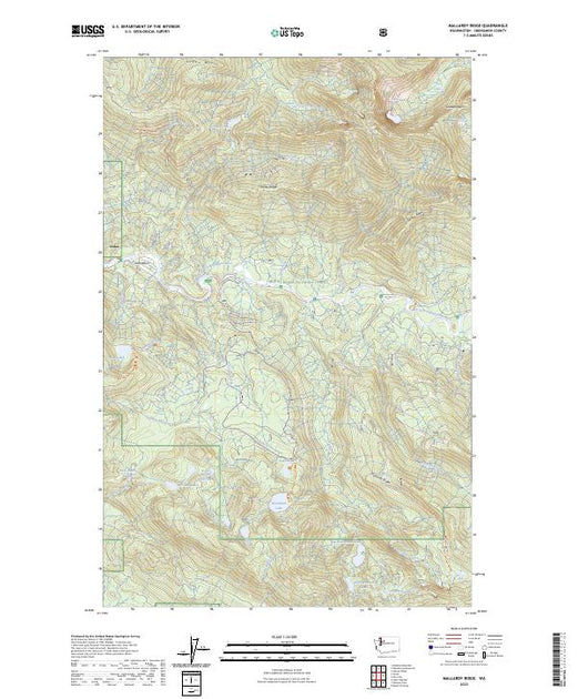US Topo 7.5-minute map for Mallardy Ridge WA – American Map Store