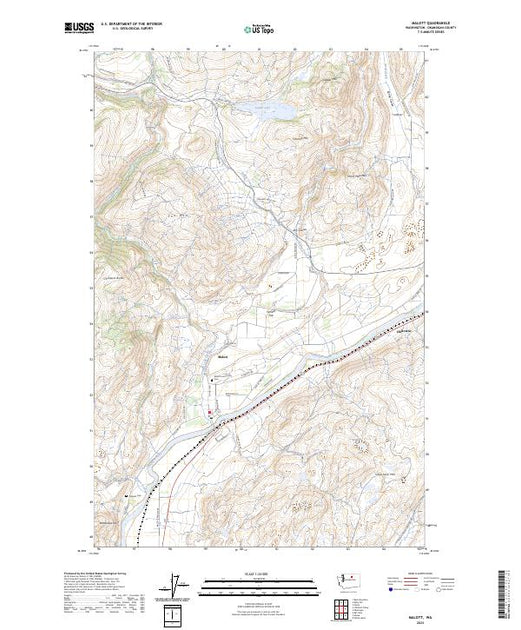 US Topo 7.5-minute map for Malott WA – American Map Store