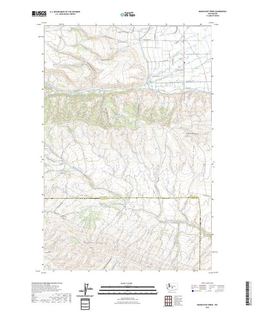 US Topo 7.5-minute map for Manastash Creek WA – American Map Store