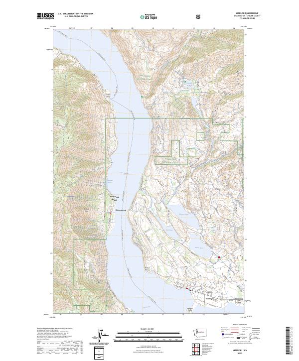US Topo 7.5-minute map for Manson WA – American Map Store