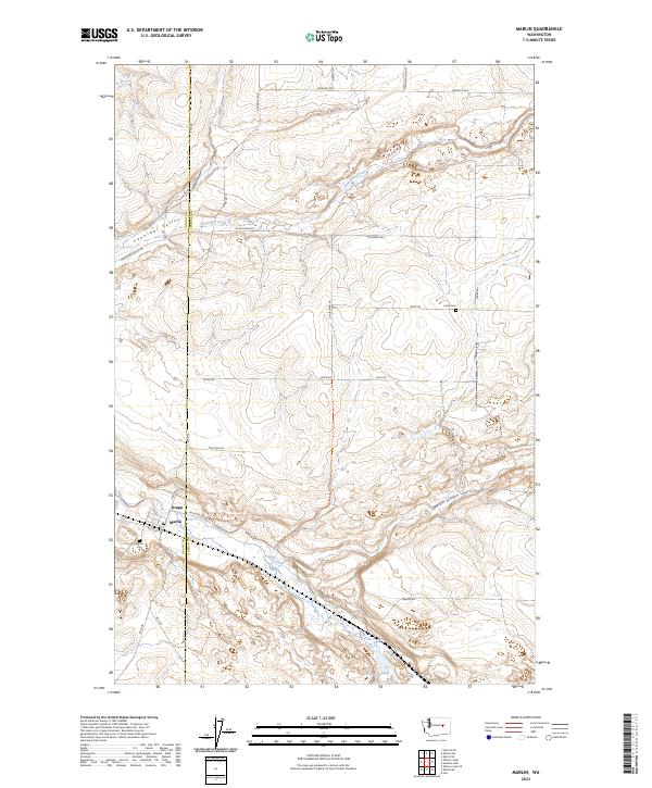 US Topo 7.5-minute map for Marlin WA – American Map Store