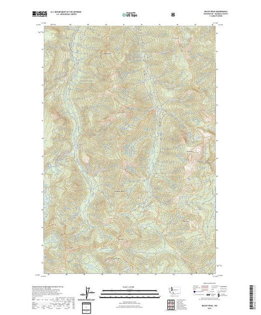 US Topo 7.5-minute map for McCoy Peak WA – American Map Store