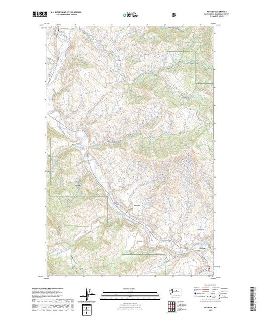 US Topo 7.5-minute map for Methow WA – American Map Store
