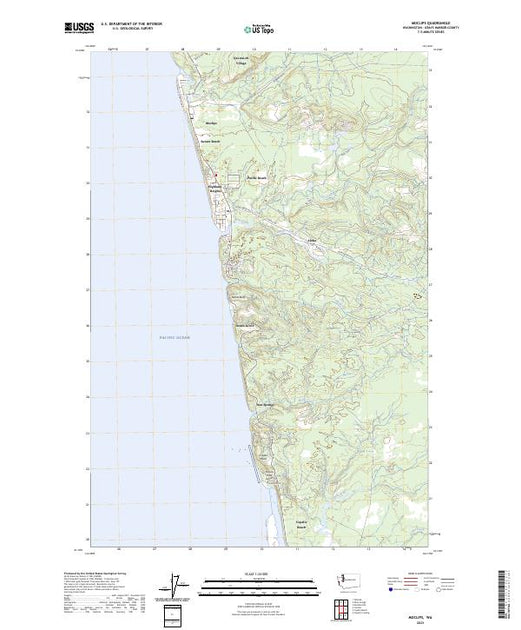 US Topo 7.5-minute map for Moclips WA – American Map Store