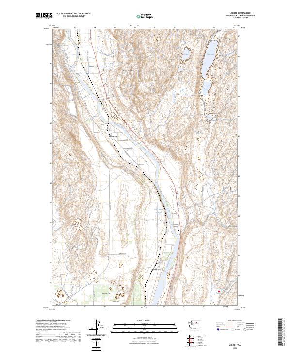 US Topo 7.5-minute map for Monse WA – American Map Store