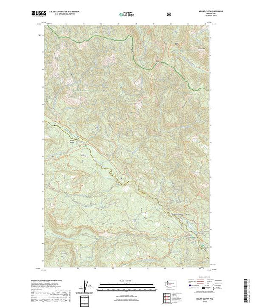 US Topo 7.5-minute map for Mount Clifty WA – American Map Store