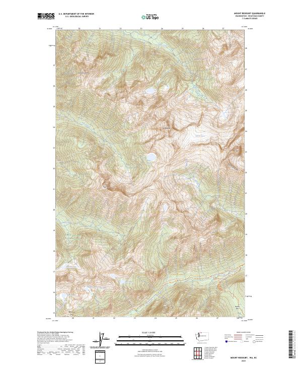 US Topo 7.5-minute map for Mount Redoubt WABC – American Map Store