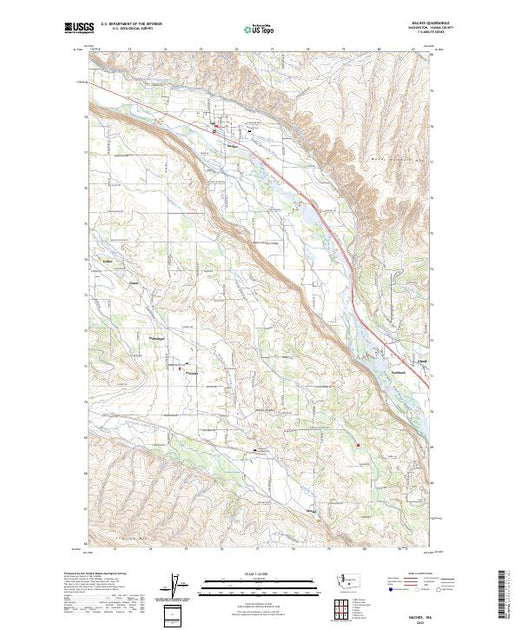 US Topo 7.5-minute map for Naches WA – American Map Store