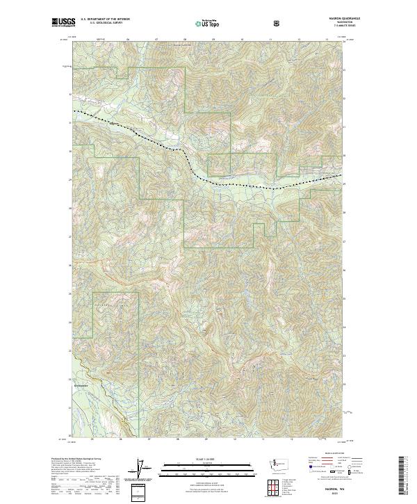 US Topo 7.5-minute map for Nagrom WA – American Map Store