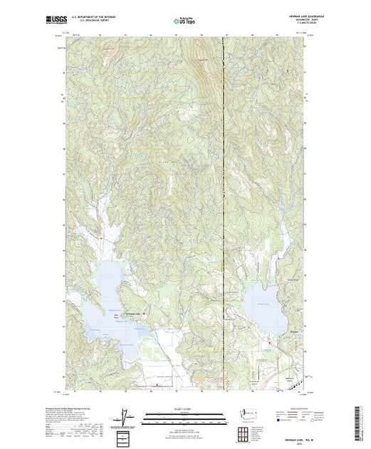 US Topo 7.5-minute map for Newman Lake WAID – American Map Store