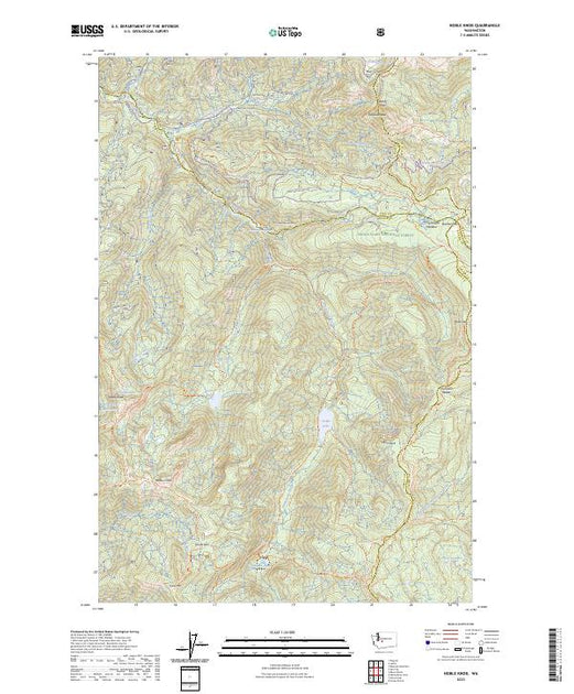 US Topo 7.5-minute map for Noble Knob WA – American Map Store