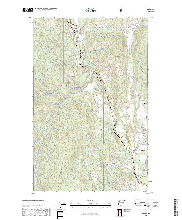 US Topo 7.5-minute map for Orient WA – American Map Store