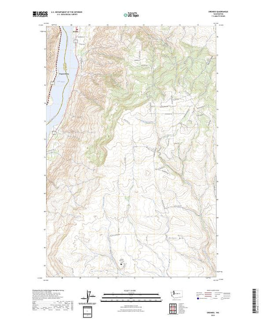 US Topo 7.5-minute map for Orondo WA – American Map Store