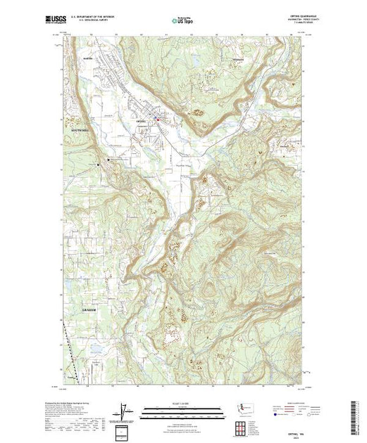 US Topo 7.5-minute map for Orting WA – American Map Store