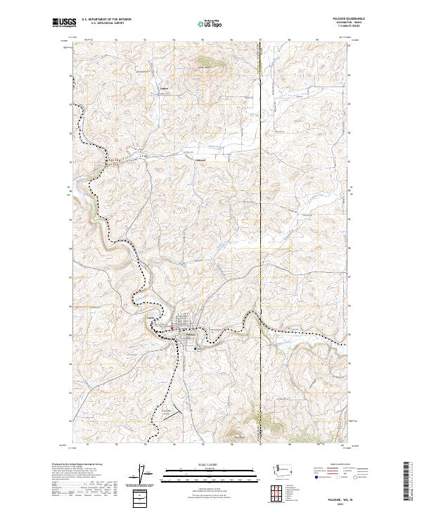 US Topo 7.5-minute map for Palouse WAID – American Map Store