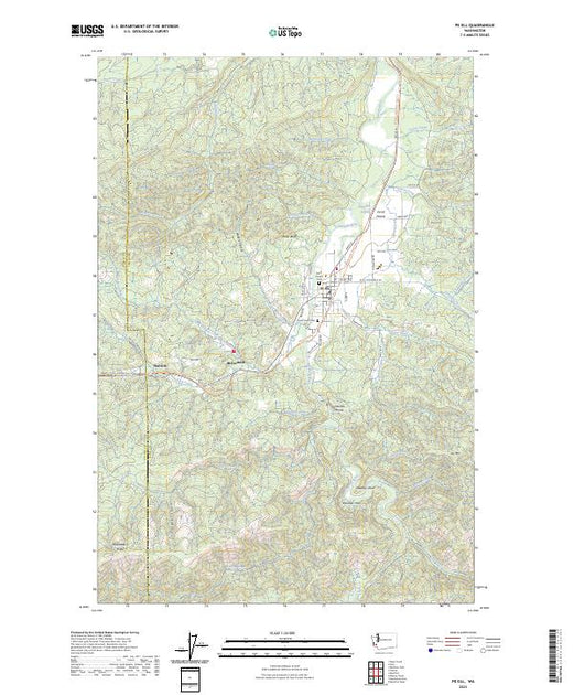 US Topo 7.5-minute map for Pe Ell WA – American Map Store
